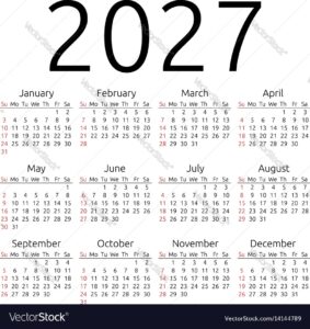 2027 Fiscal Calendar With Week Numbers - Free Printable Calendar