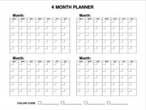 4 Month Calendar Printable: Stay Organized and Efficient - Free ...