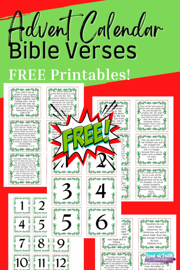 Free Printable Advent Calendar Bible Verses: Bring the Joy of Christmas ...