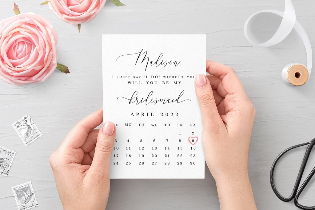 Bridesmaid Proposal Calendar Printable: The Perfect Way to Pop the ...