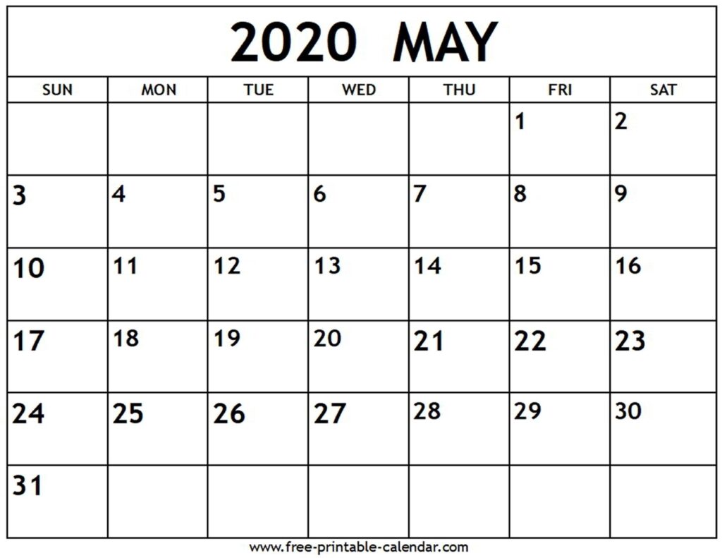 May Printable Calendar: Stay Organized and Productive - Free Printable ...