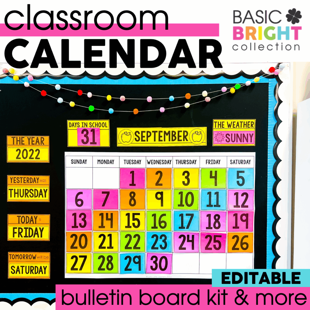 Classroom Calendar Printable: Organize Your Classroom with Ease - Free ...