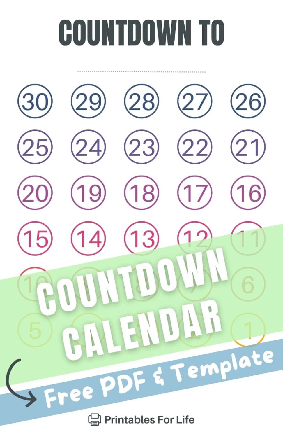 Printable Countdown Calendar Free: The Ultimate Tool for Planning and ...