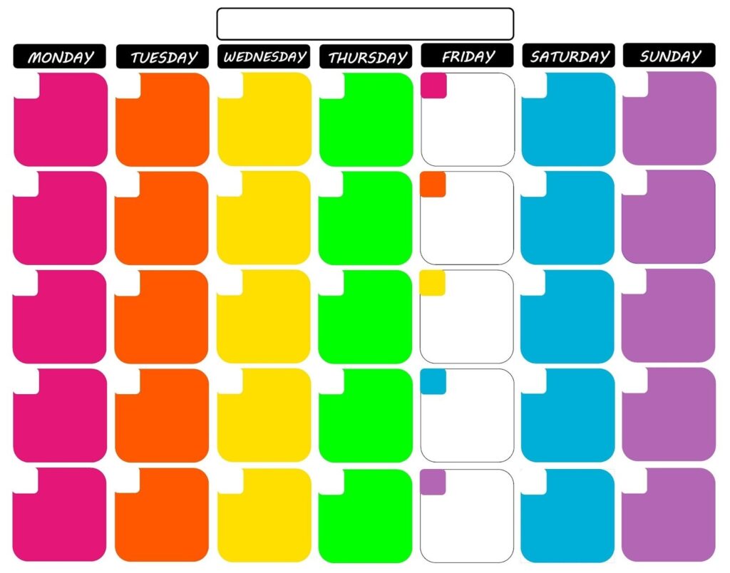 Colorful Calendar Printable: Organize Your Life in Style - Free ...