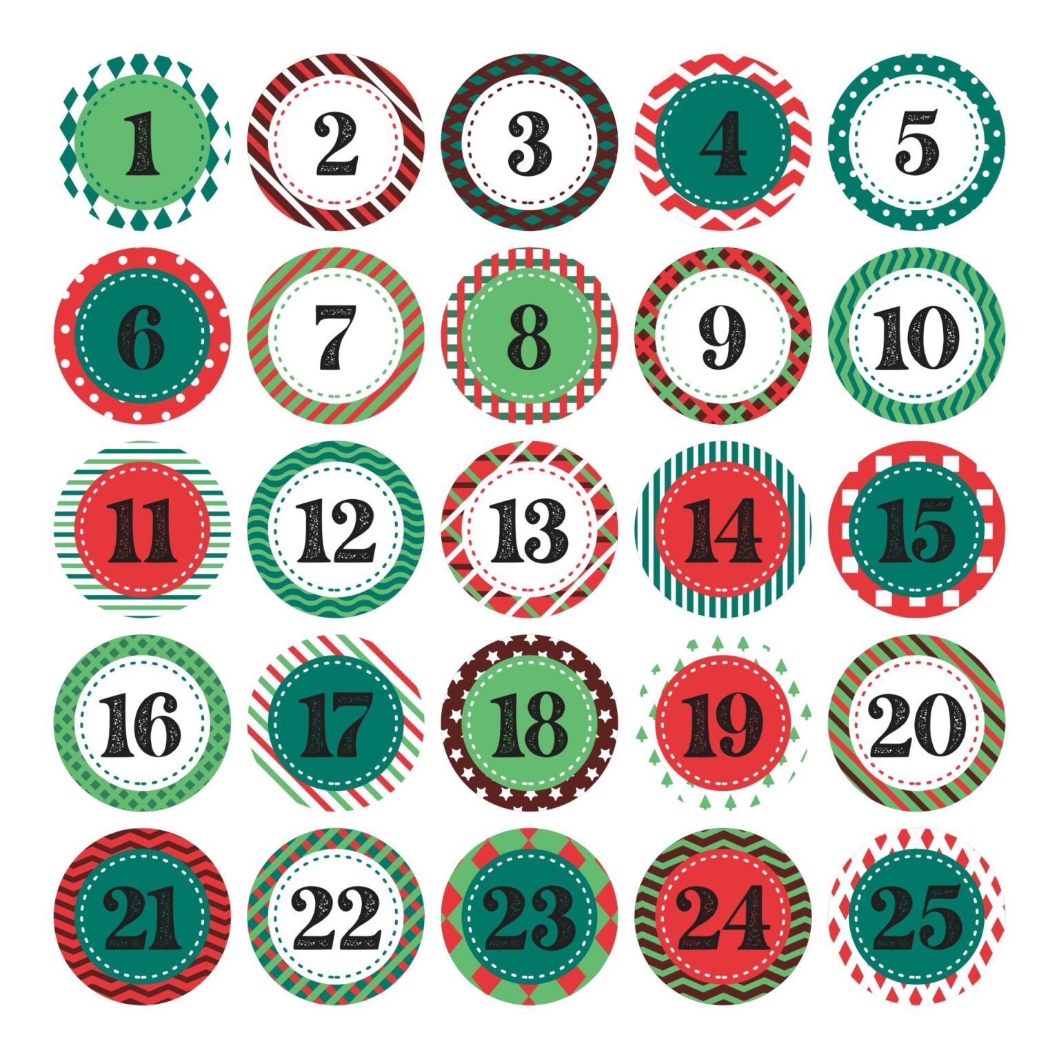 Free Printable Advent Calendar Numbers: Add a Personal Touch to Your ...