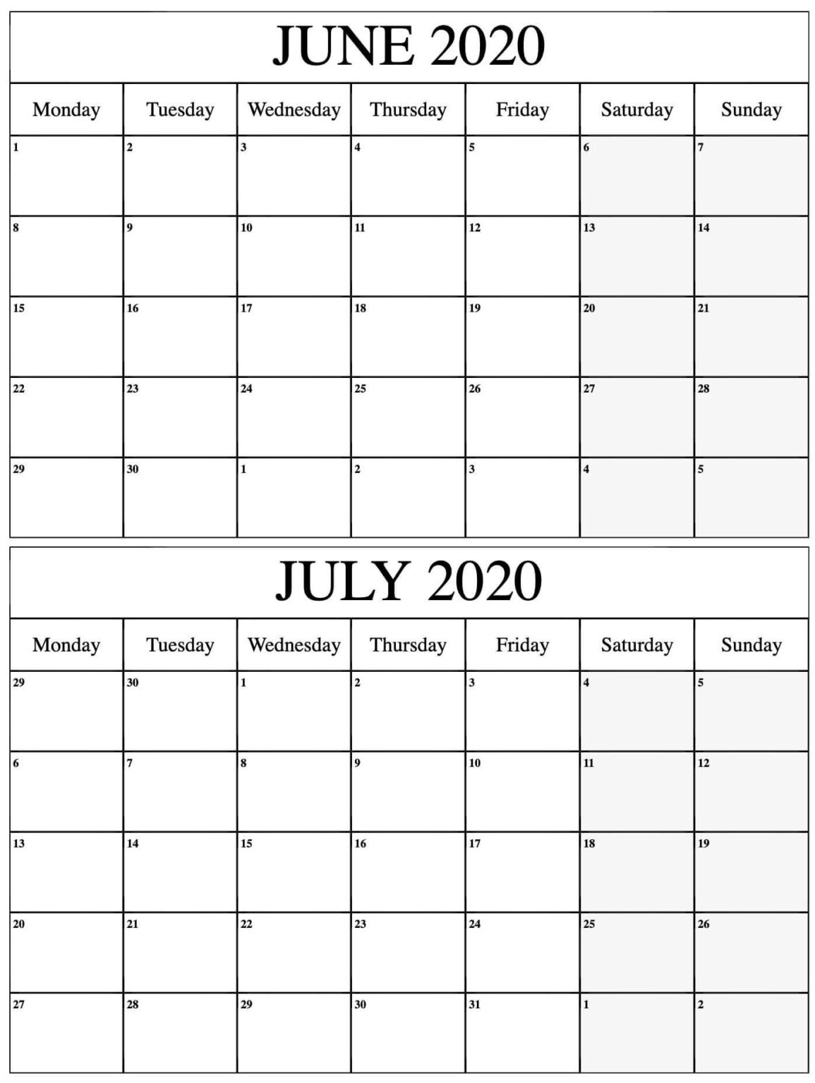 June And July Calendar Printable: Stay Organized with These Free ...