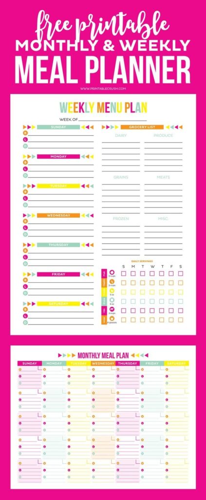 Printable Meal Plan Calendar: Your Key to Organized and Healthy Eating ...