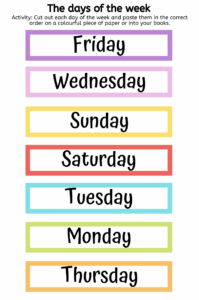 Printable Days Of The Week Calendar - Free Printable Calendar