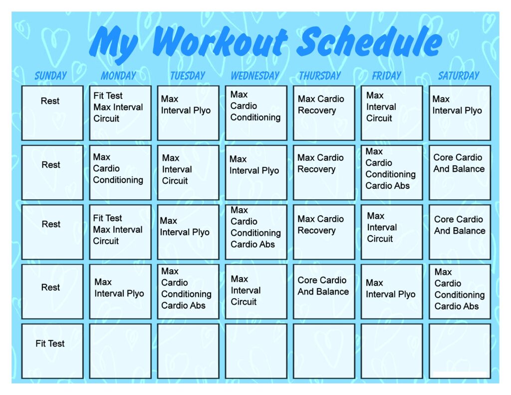 Free Printable Exercise Calendar: Achieve Your Fitness Goals with Ease ...