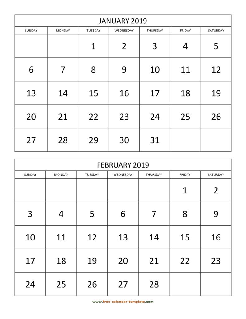 Unlock Your Productivity with a 2 Month Printable Calendar - Free ...