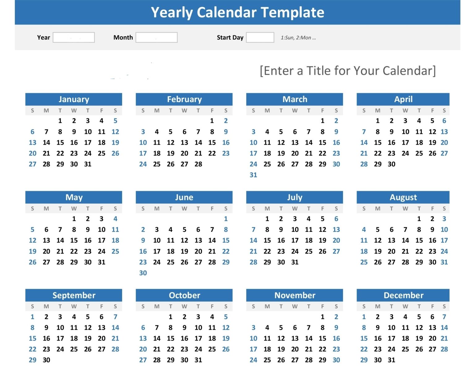 Printable Calendar Year At A Glance: Your Ultimate Guide - Free ...